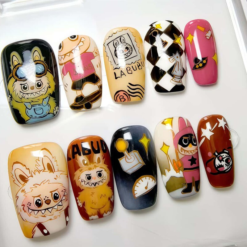 Labubu Nails - Etsy