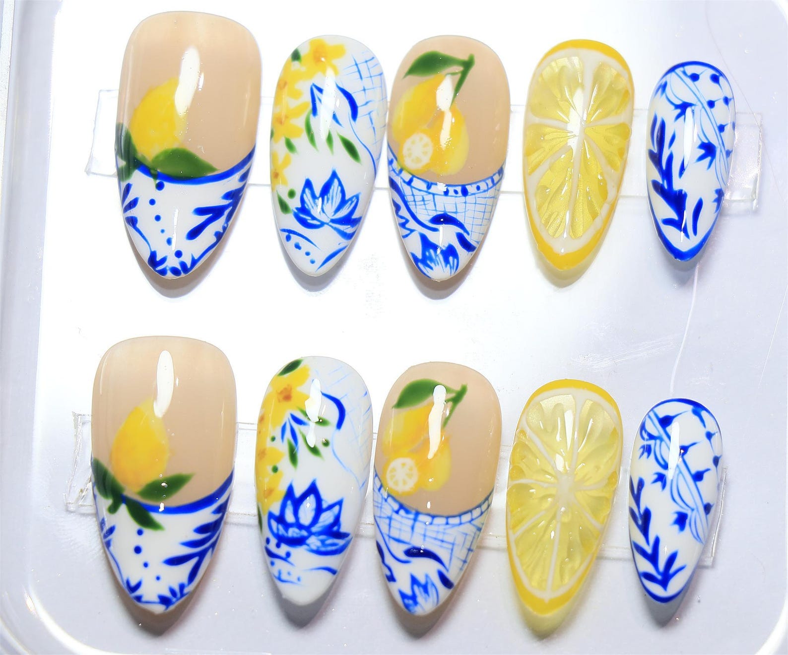 Star Nails,fruit Hand Painted Nail,custom Press on Nails,3d Nails,gel ...
