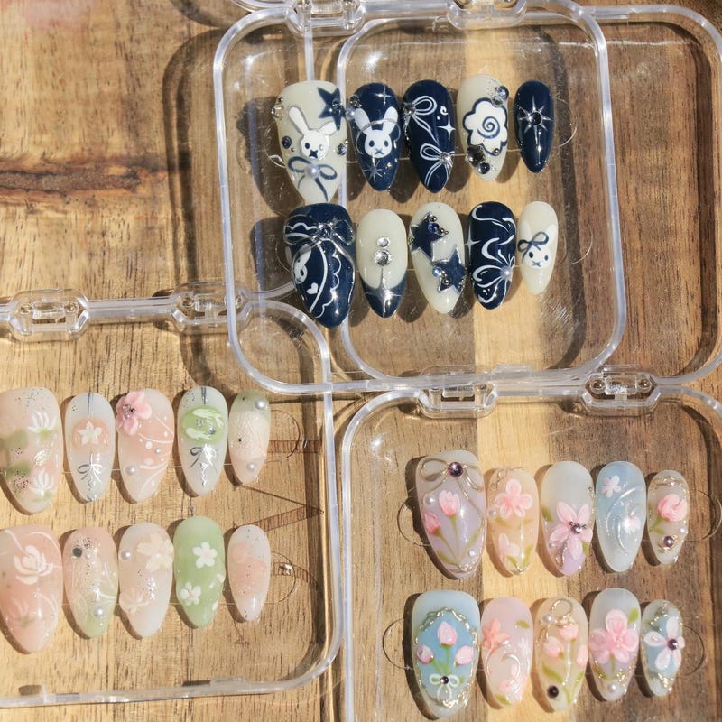 Fake Nails Set - Etsy