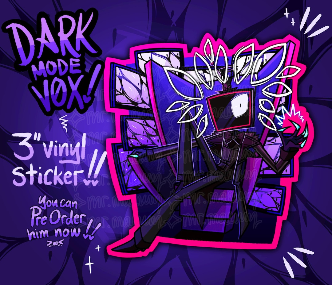 PRE ORDER Dark Mode Vox Vinyl Sticker - Etsy