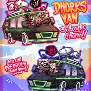 CHARMS | DHORKS VAN Helluva Boss Agent 1 & 2 Double Sided Acrylic Charm ...