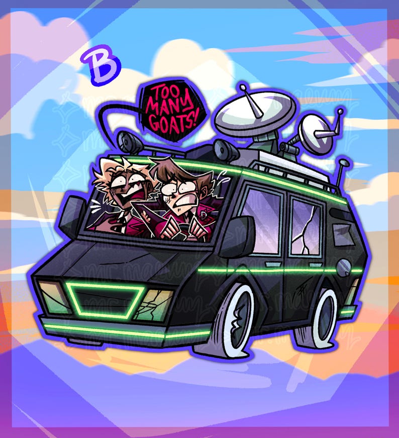 STICKERS | DHORKS VAN Helluva Boss Agent 1 & 2 Vinyl Stickers - Etsy