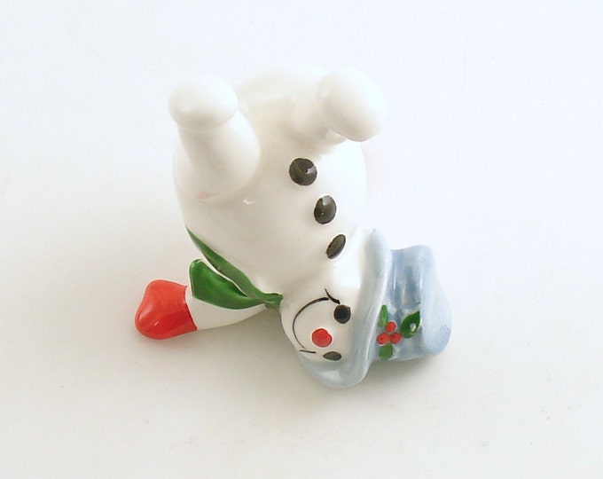 Vintage Christmas Decoration Tumbling Snowman Fitz & Floyd - Etsy