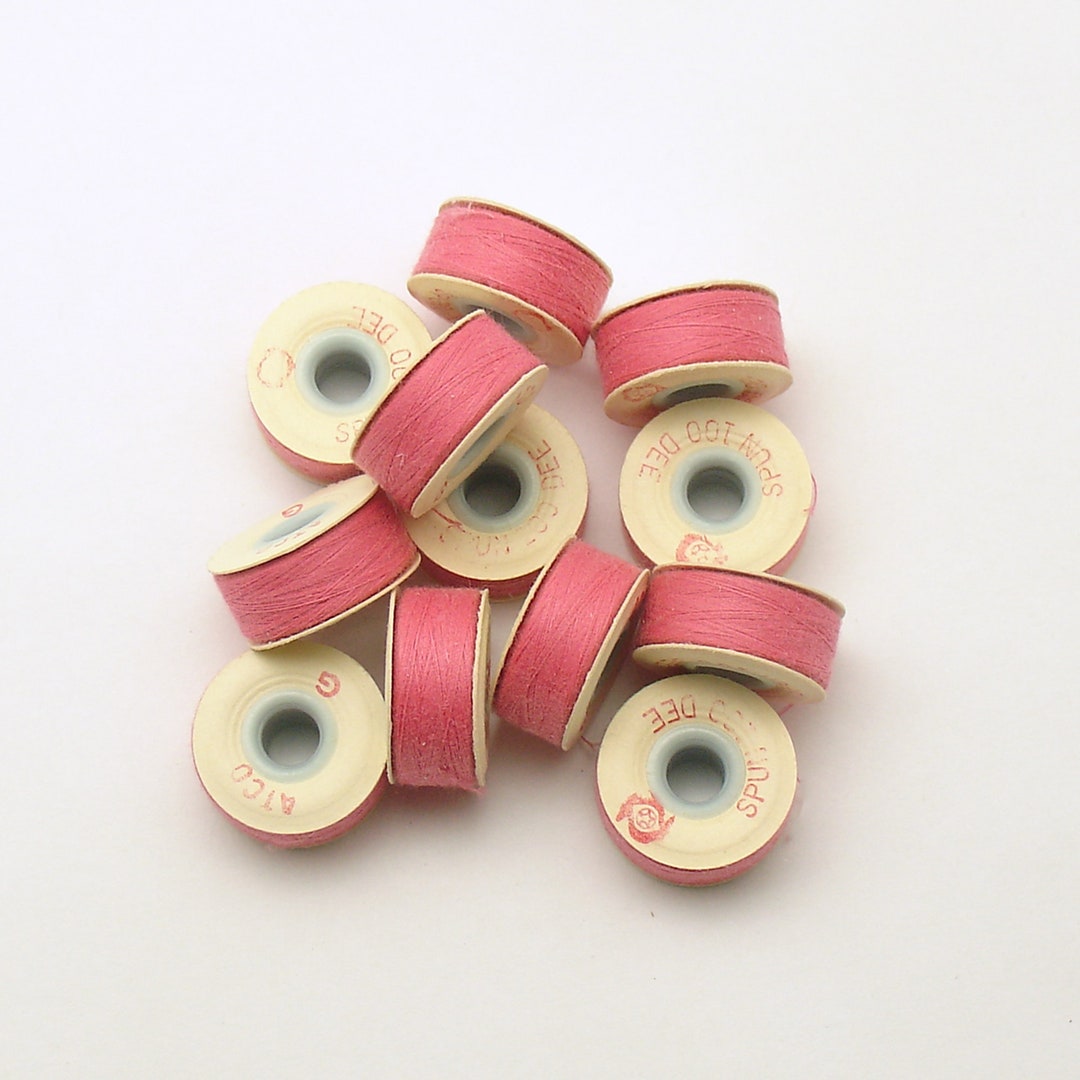 Vintage Thread Paper Bobbin Spools Pink - Etsy