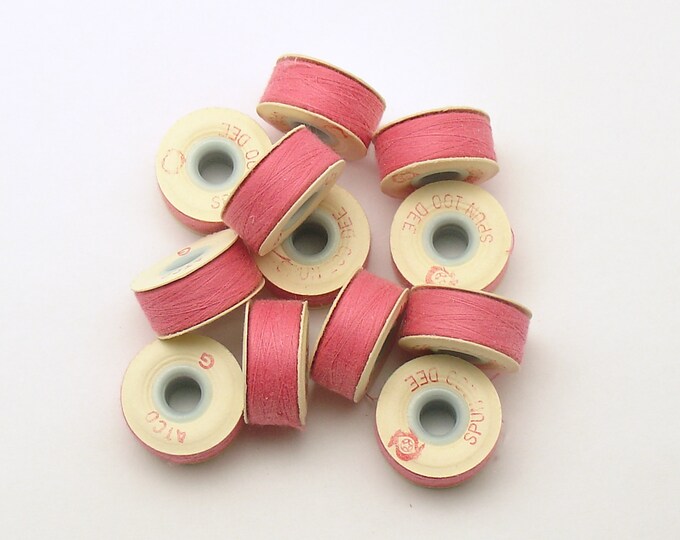 Vintage Thread Paper Bobbin Spools Pink - Etsy