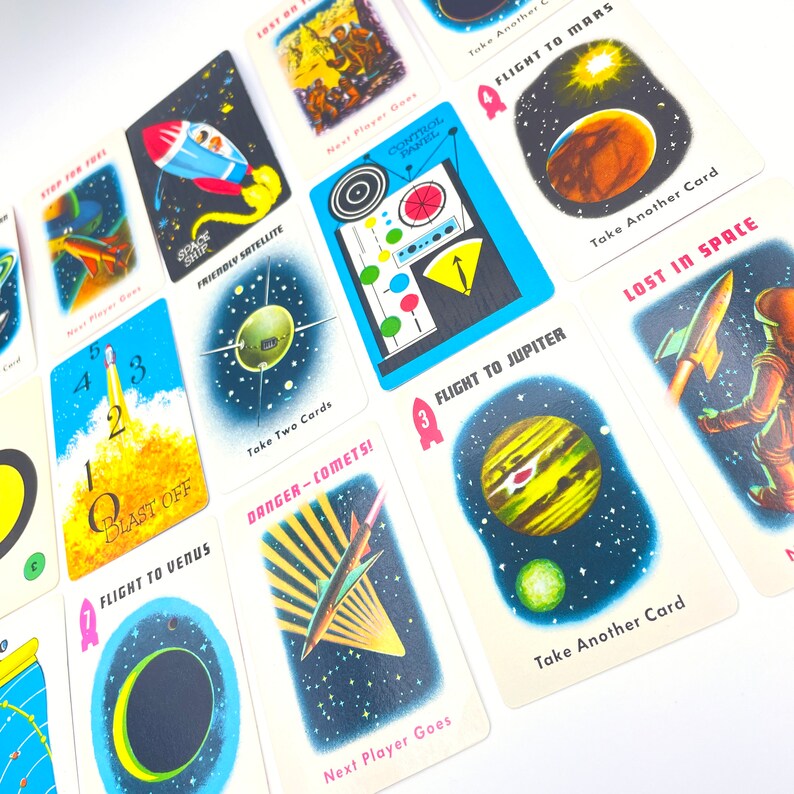 Vintage Mixed Playing Cards - Space Pack - Etsy