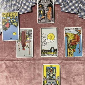 5 Card (plus One Clarifier) Tarot Card Reading, 6 Cards Total, Fortune ...