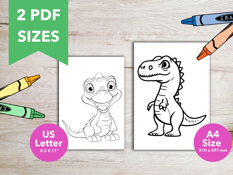 45 Easy Dinosaur Coloring Pages | Coloring for Small Kids ...