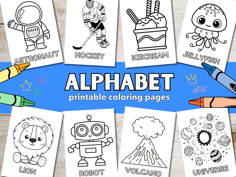 Alphabet Coloring Pages | Easy Coloring for Small Kids | Preschoolers ...