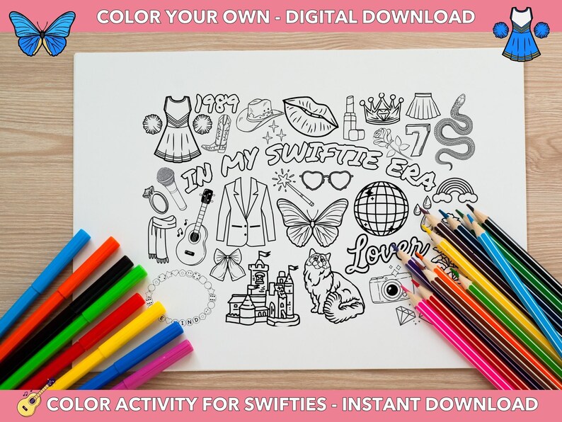 In My Swiftie Era Coloring Page | Printable Activity for Swifties ...