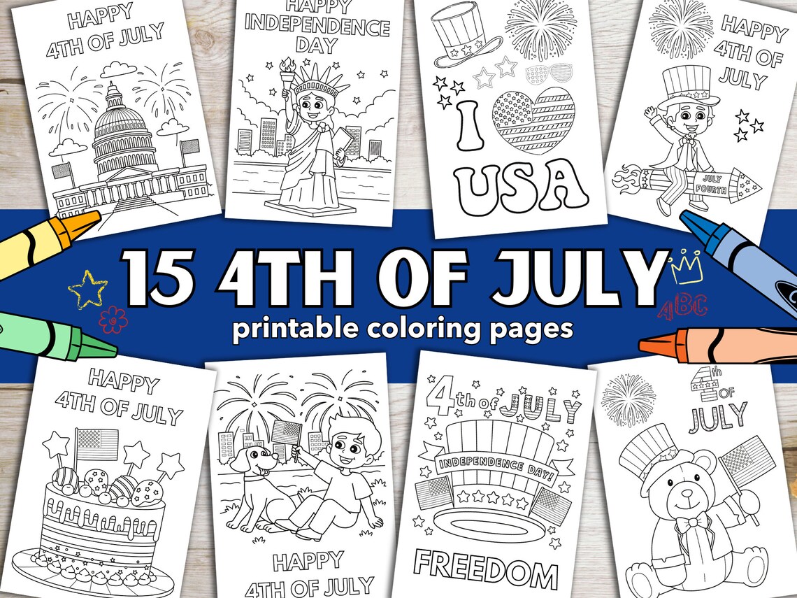 4th of July Coloring Pages | Fourth of July Activities | Independence ...