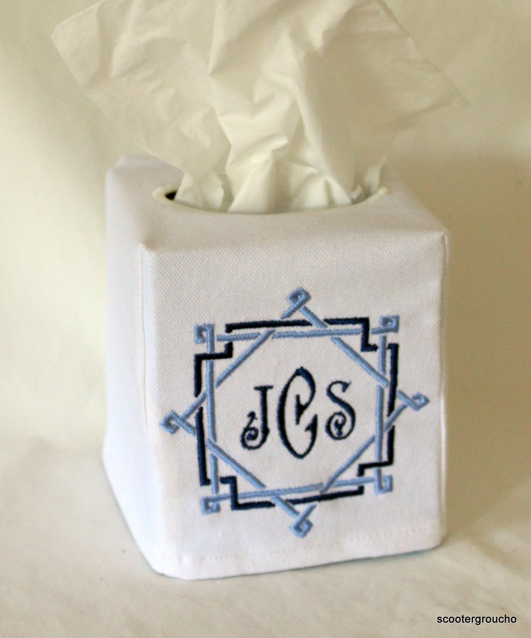 Custom Monogram Build-a-box Tissue Box Cover- Always Free Shipping- No ...