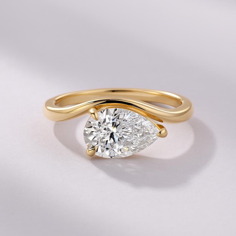 Pear Dome Diamond Ring - Etsy