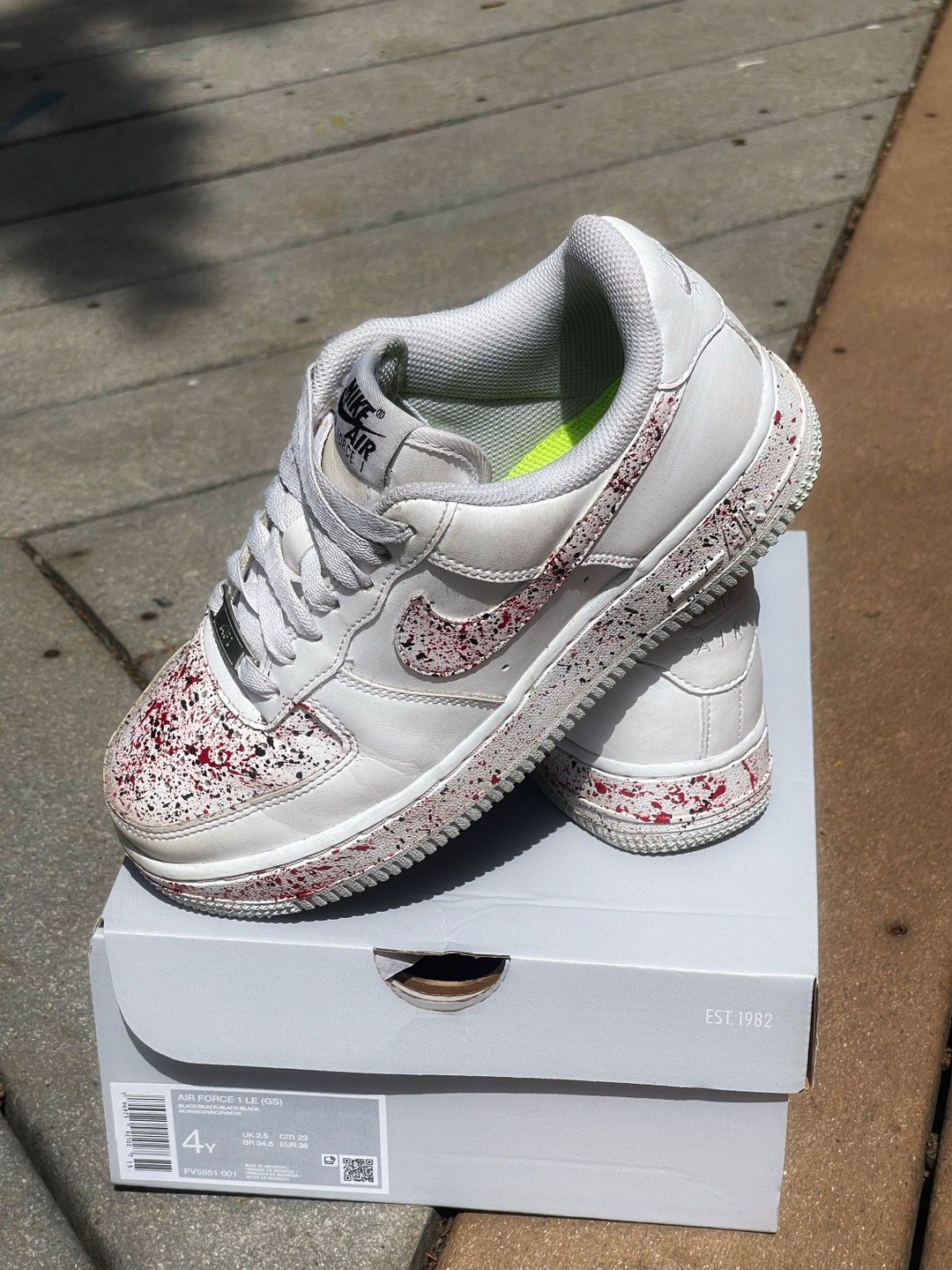 Custom Splatter Air Force One Lows - Etsy