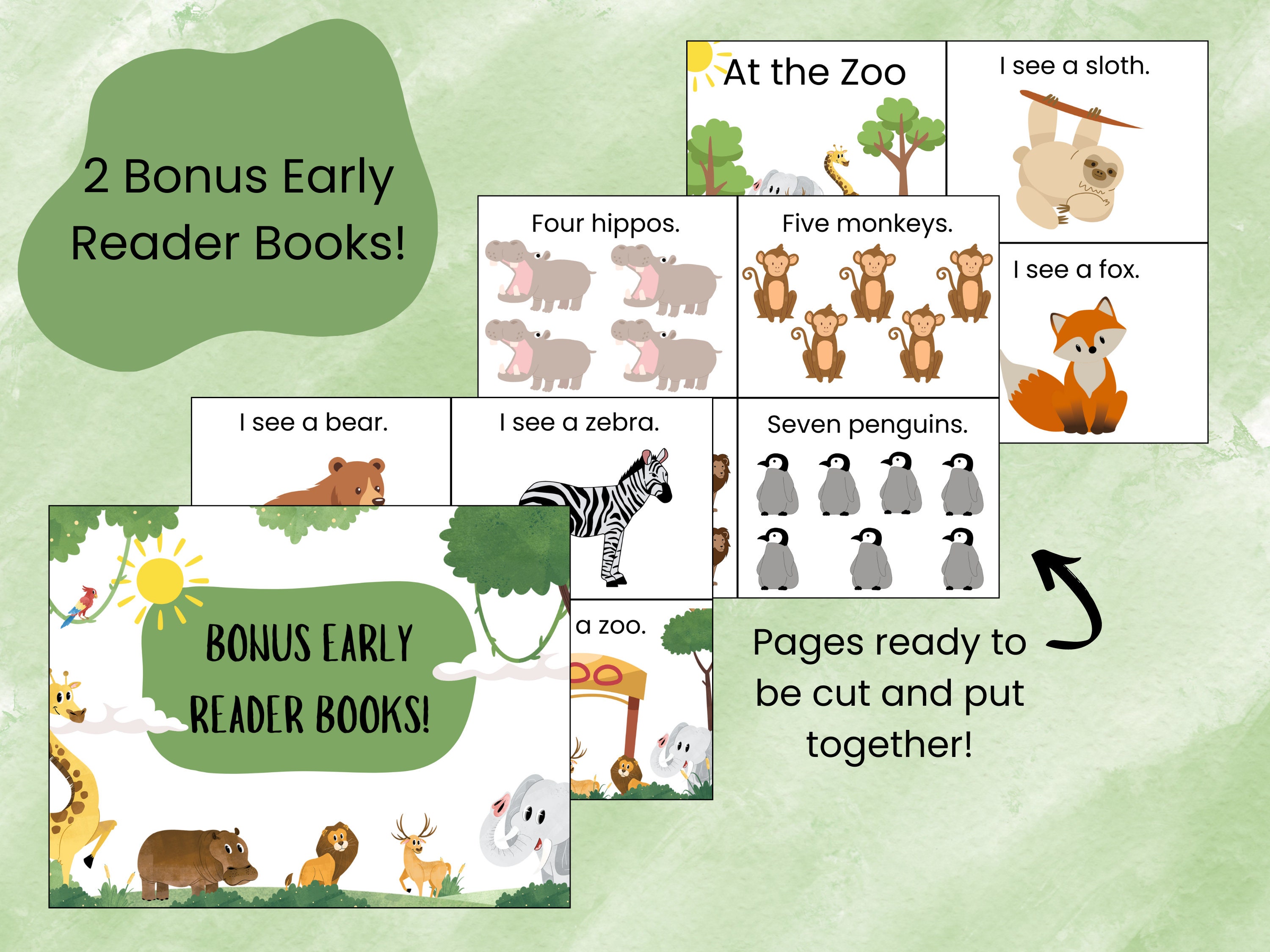 Zoo Activity Book Preschool + Pre-k + Kindergarten | Printable Activity ...