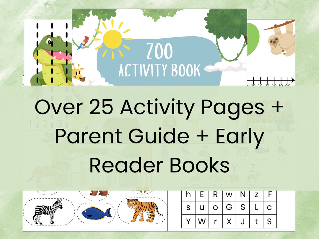 Zoo Activity Book Preschool + Pre-k + Kindergarten | Printable Activity ...