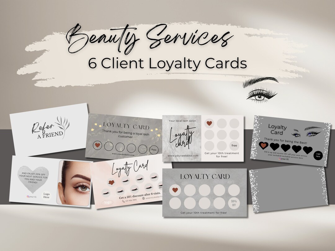 Beauty Business Client Discount Cards, Discount Cards, Beauty Service ...