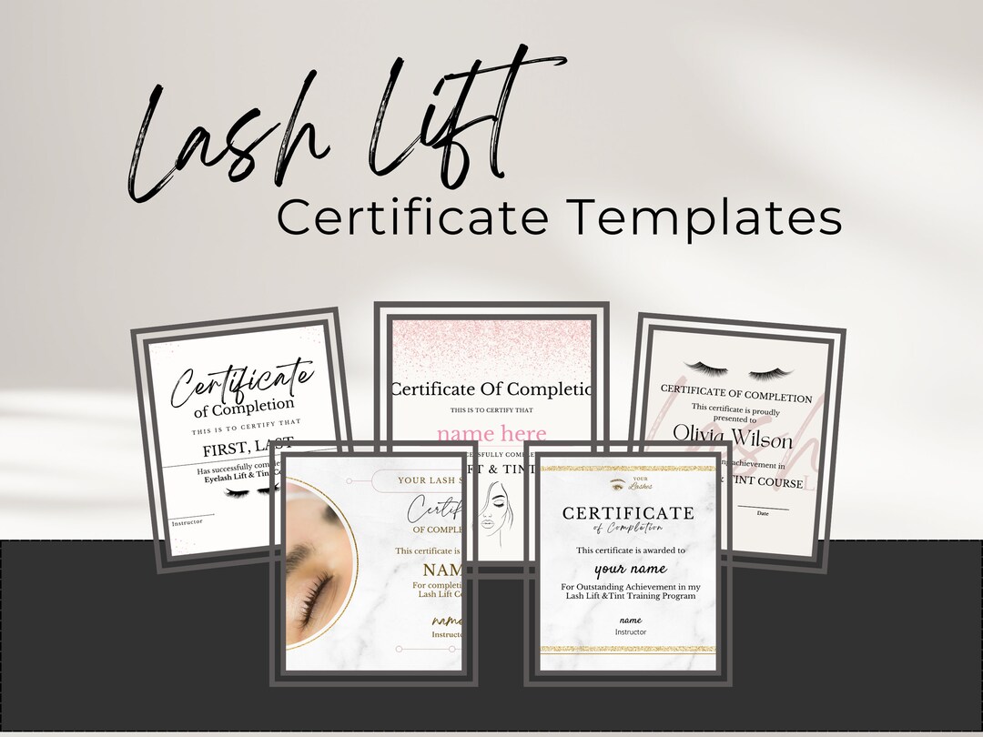 Lash Artist| Lash Certificate| Lash Lift & Tint Certificate ...