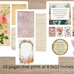 Scripture Loaded File Folder Printable Ephemera Kit Birds Pocket Bible ...