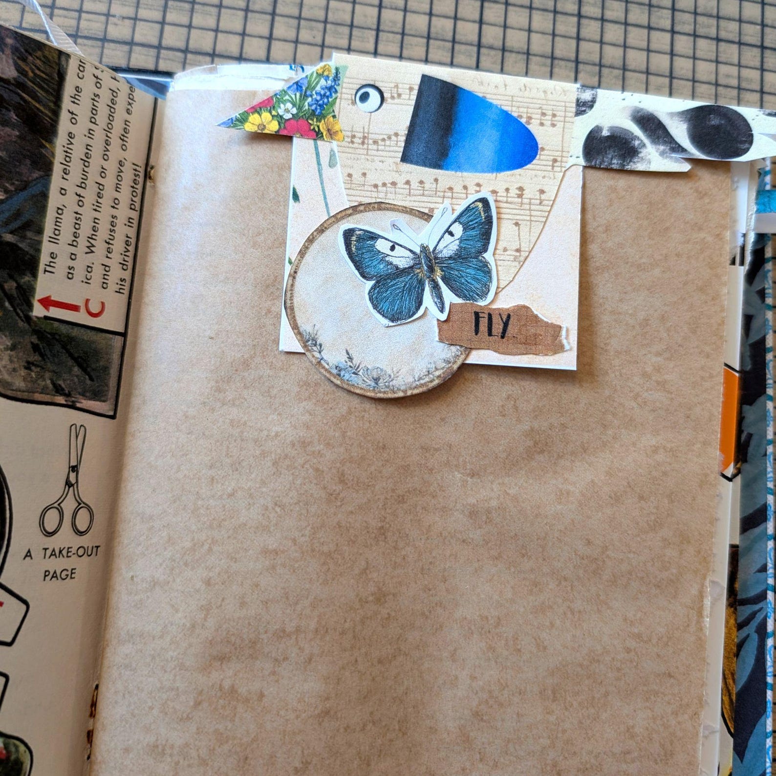 Hidden Paperclips Ephemera Whimsical Birds Bold and Colorful Junk ...