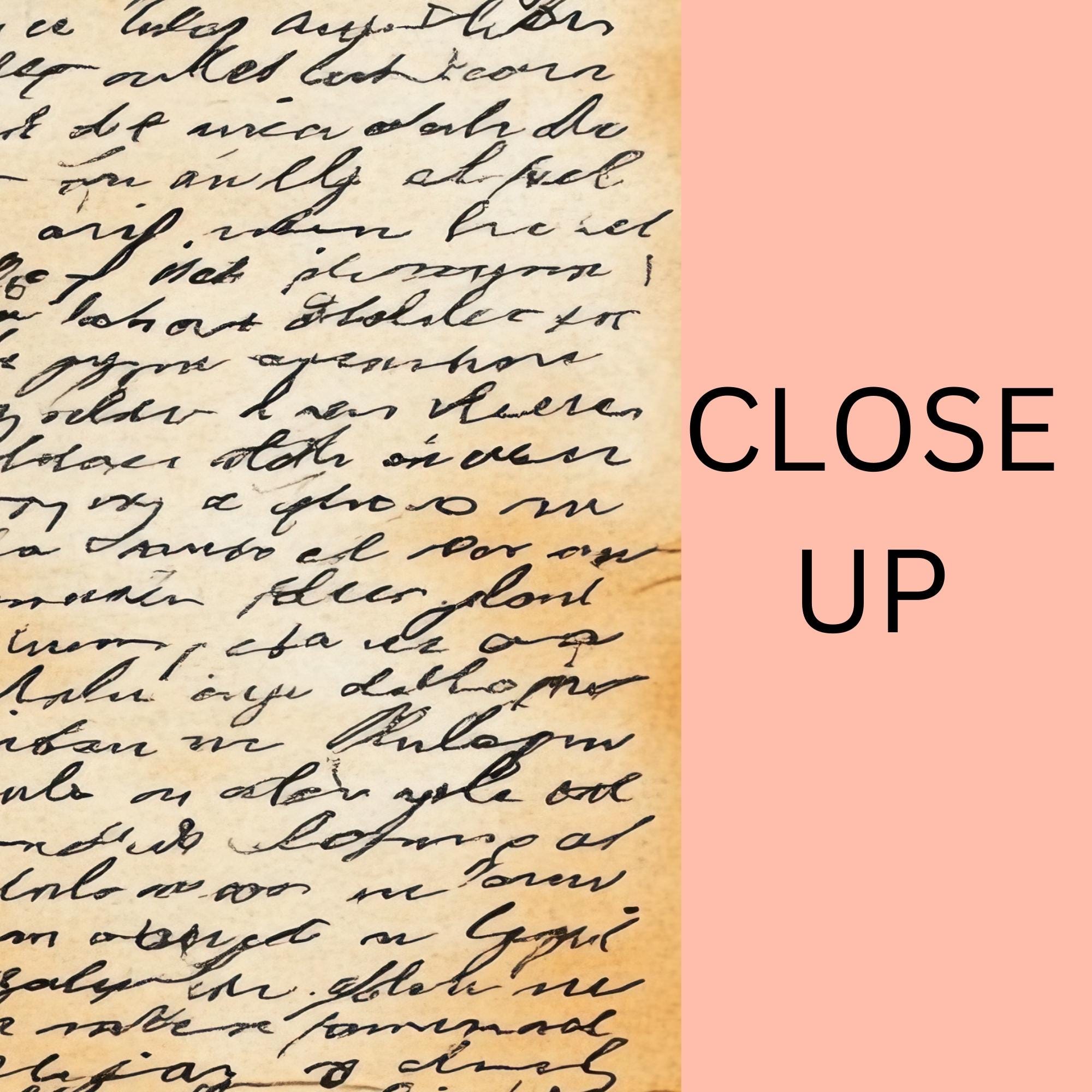 Vintage Handwritten Paper Instant Download Digital Paper for Junk ...