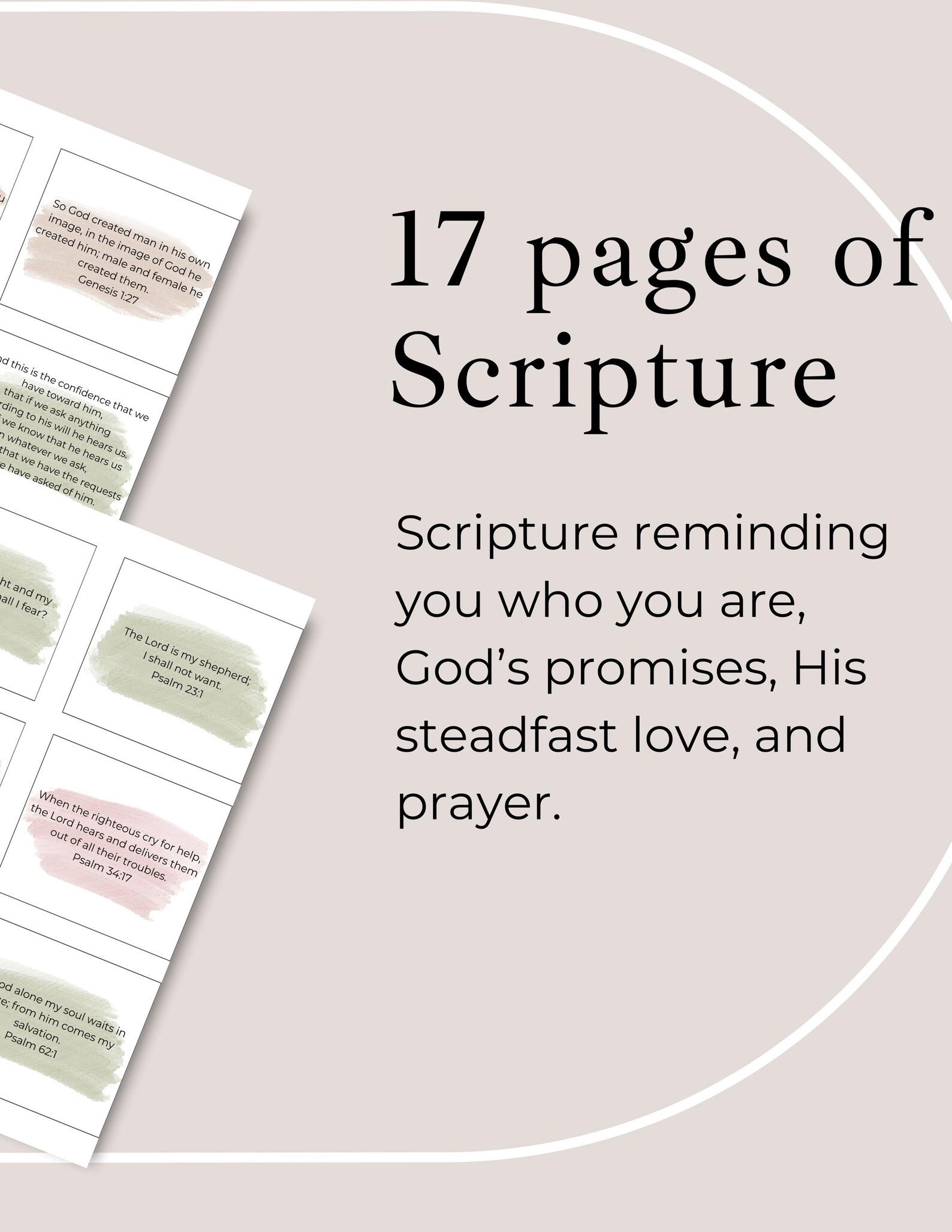 Scripture Cards Instant Download Watercolor ESV Encouragement Gods ...