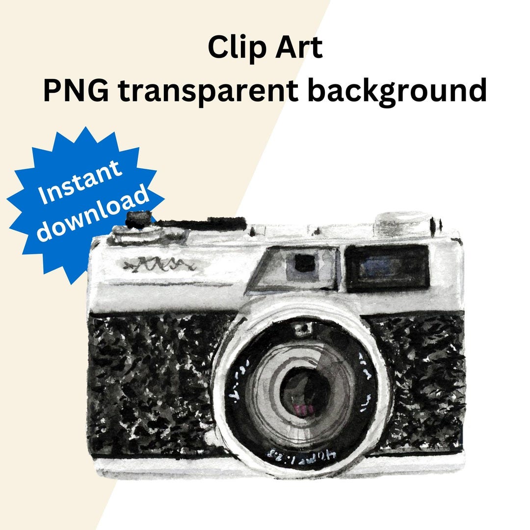 Retro Camera Clip Art Crafters Planners Instant Digital Download ...