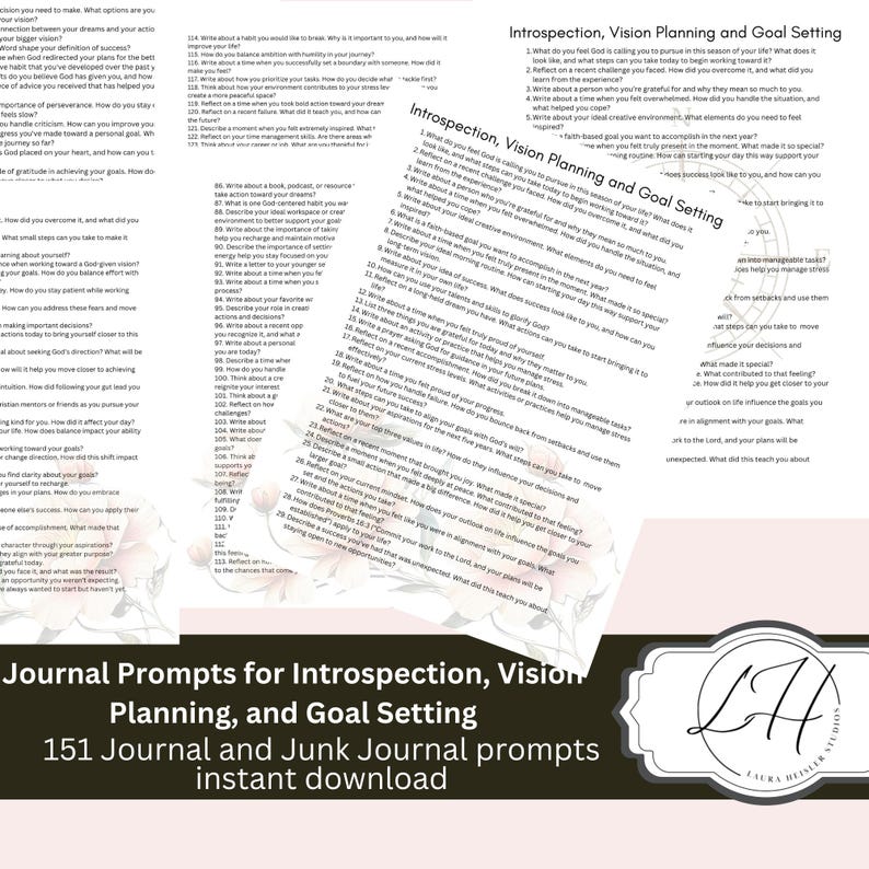 Journal Prompts for Goal Setting Vision Planning and Introspection ...