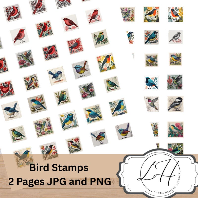 Theme Birds on Stamps - Etsy