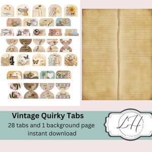 Tabs Vintage Junk Journal Quirky Victorian Ephemera Supplies for ...