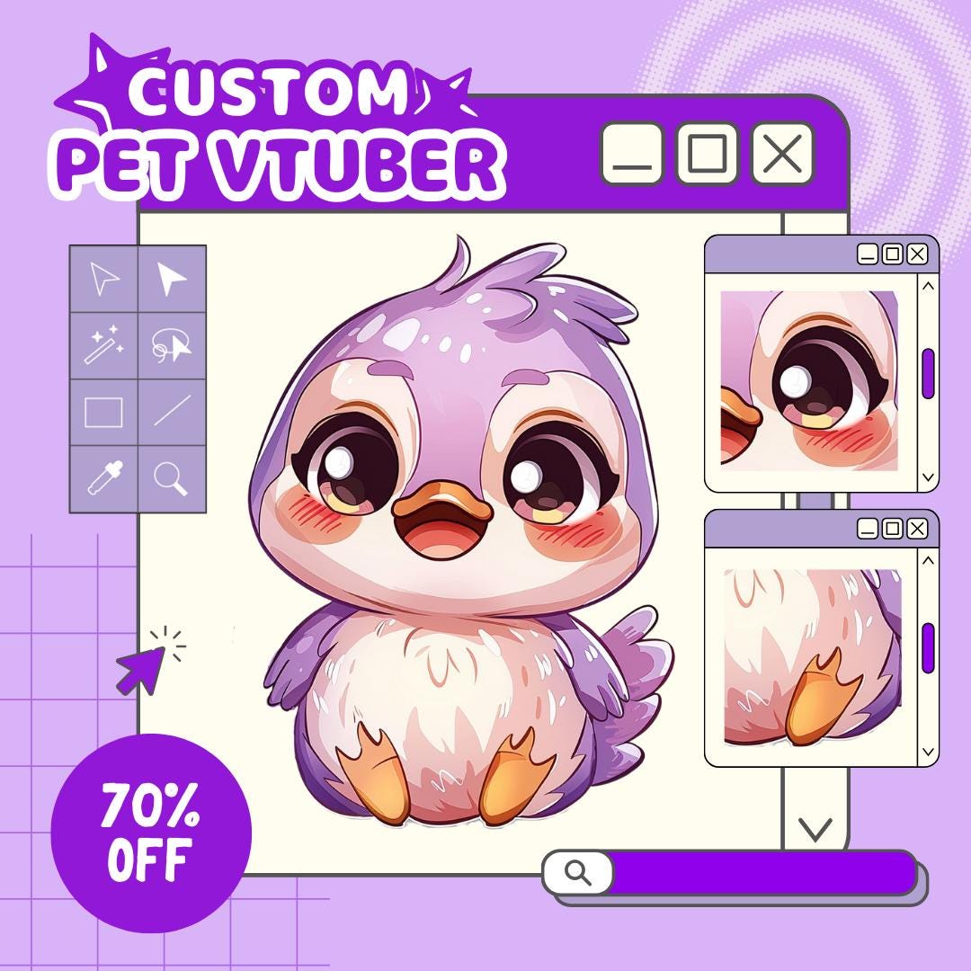 Custom Pet Vtuber Model: Character Design Commission - Etsy