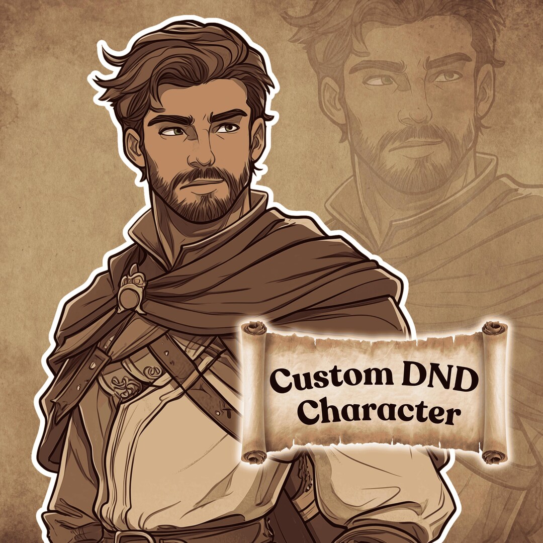Modelo de personaje de DnD personalizado / Personaje de fantasía de DnD ...
