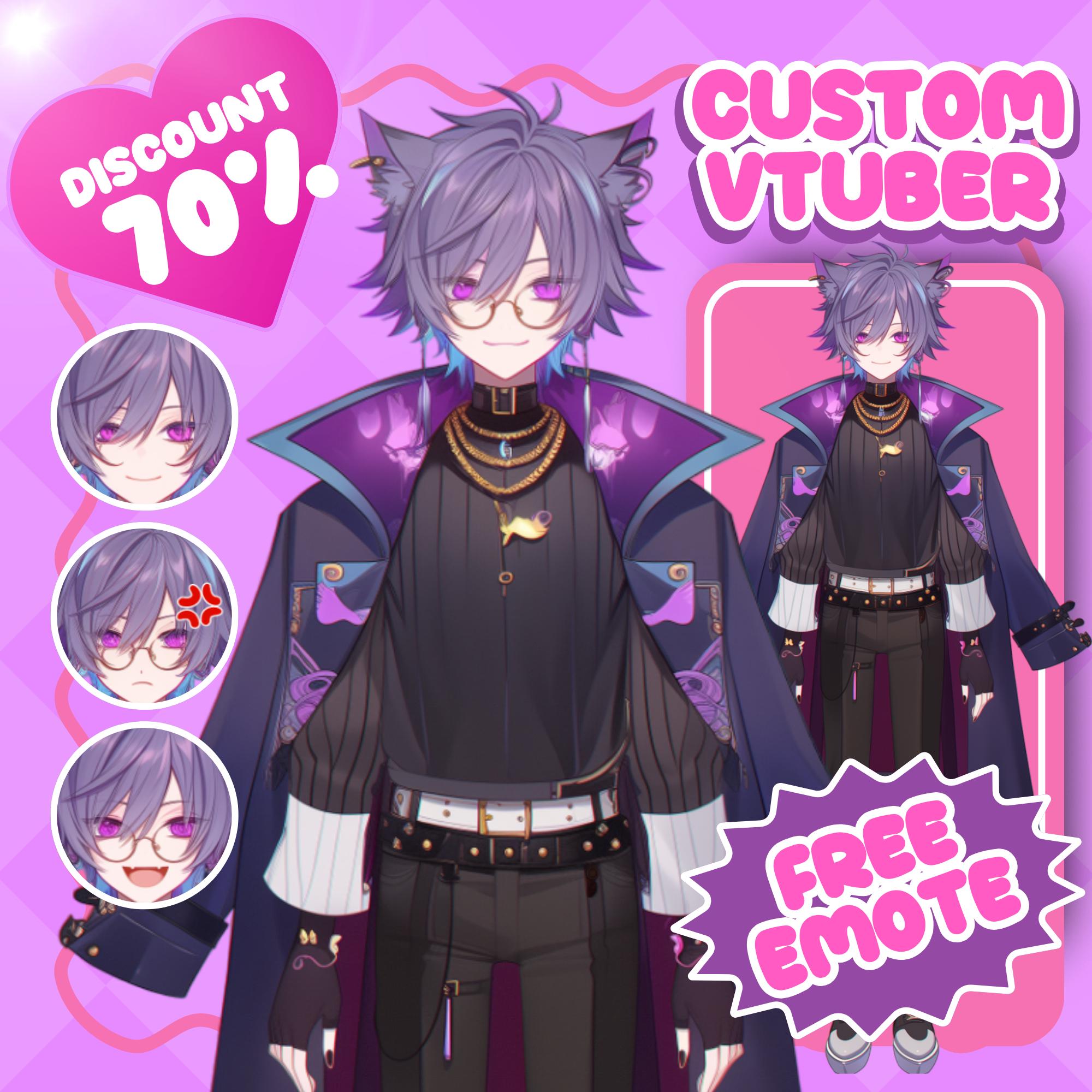 CUSTOM LIVE 2D VTUBER Custom Vtuber Character Vtuber Commission Vtuber ...