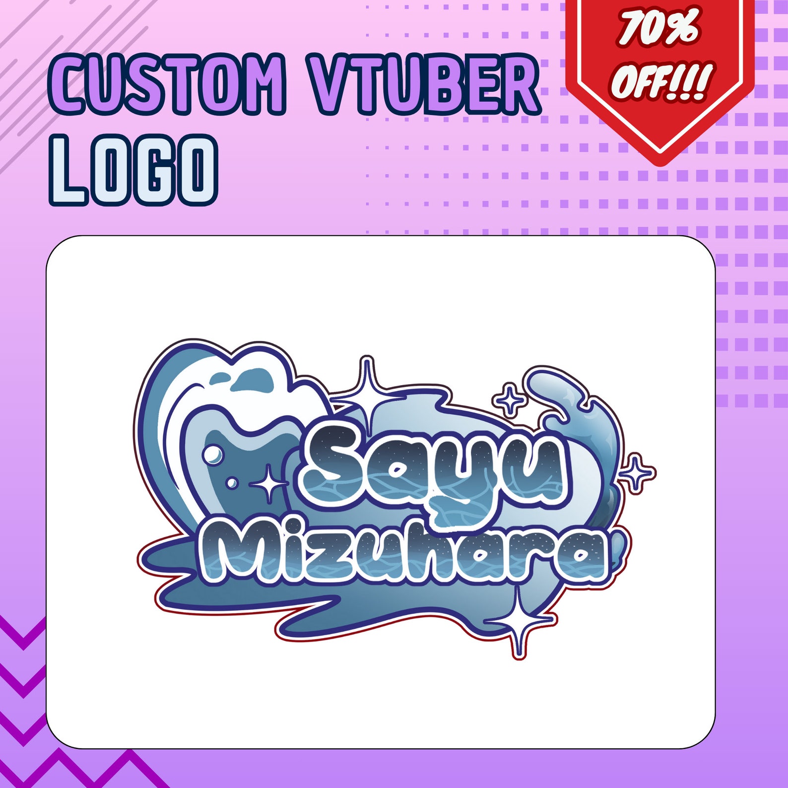 CUSTOM VTUBER LOGO Custom Vtuber Logo Commission Cute Logo Kawaii Logo ...