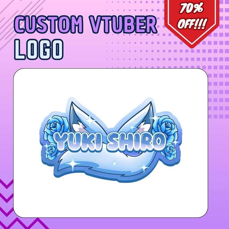 CUSTOM VTUBER LOGO Custom Vtuber Logo Commission Cute Logo Kawaii Logo ...