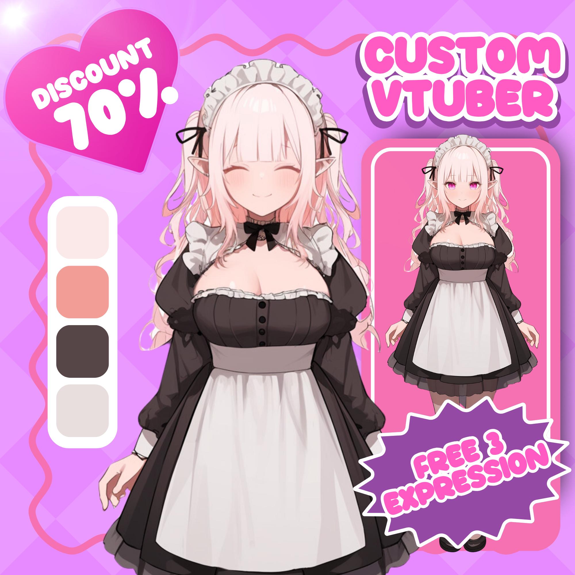 CUSTOM LIVE 2D VTUBER Custom Vtuber Character Vtuber Commission Vtuber ...