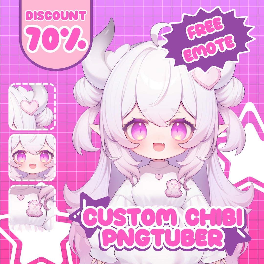 Custom Chibi Pngtuber Commission | Pngtuber Chibi | Giftuber | Chibi ...