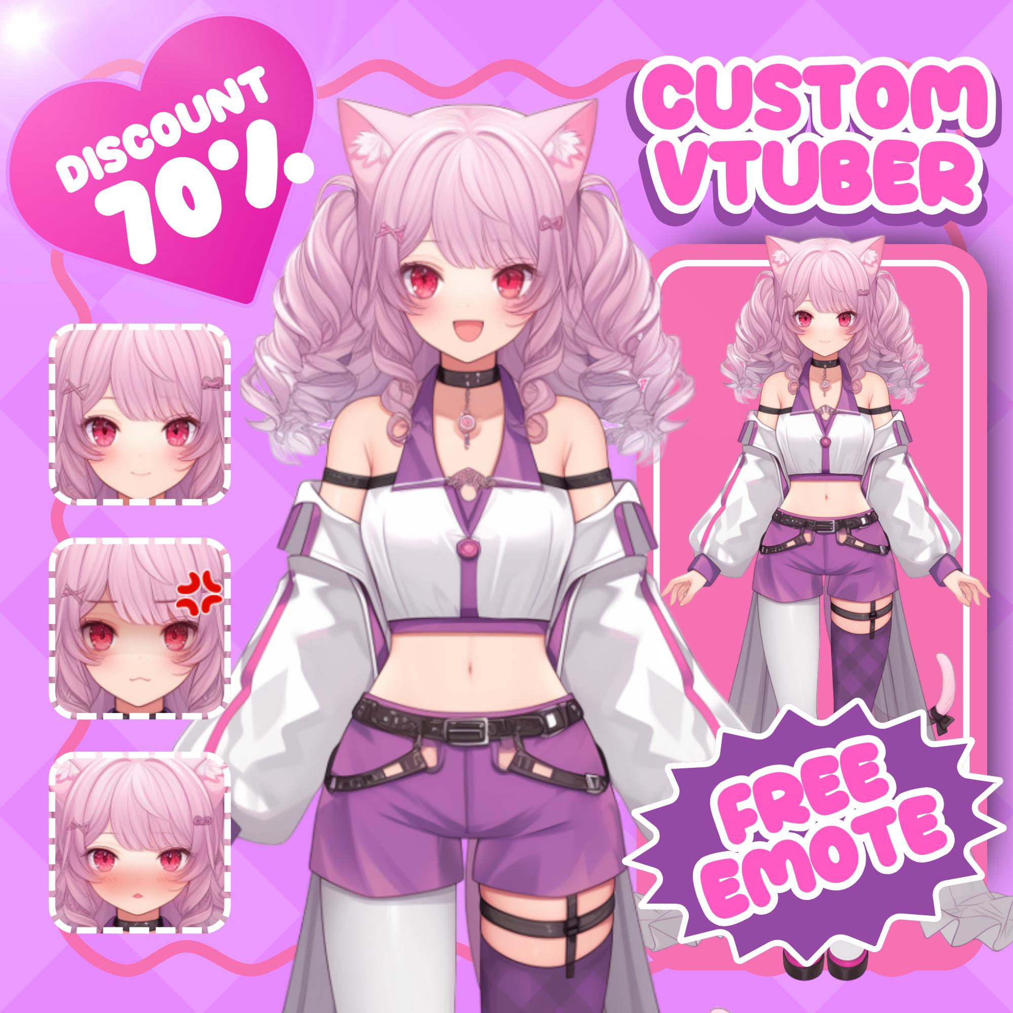 CUSTOM LIVE 2D VTUBER Custom Vtuber Character Vtuber Commission Vtuber ...