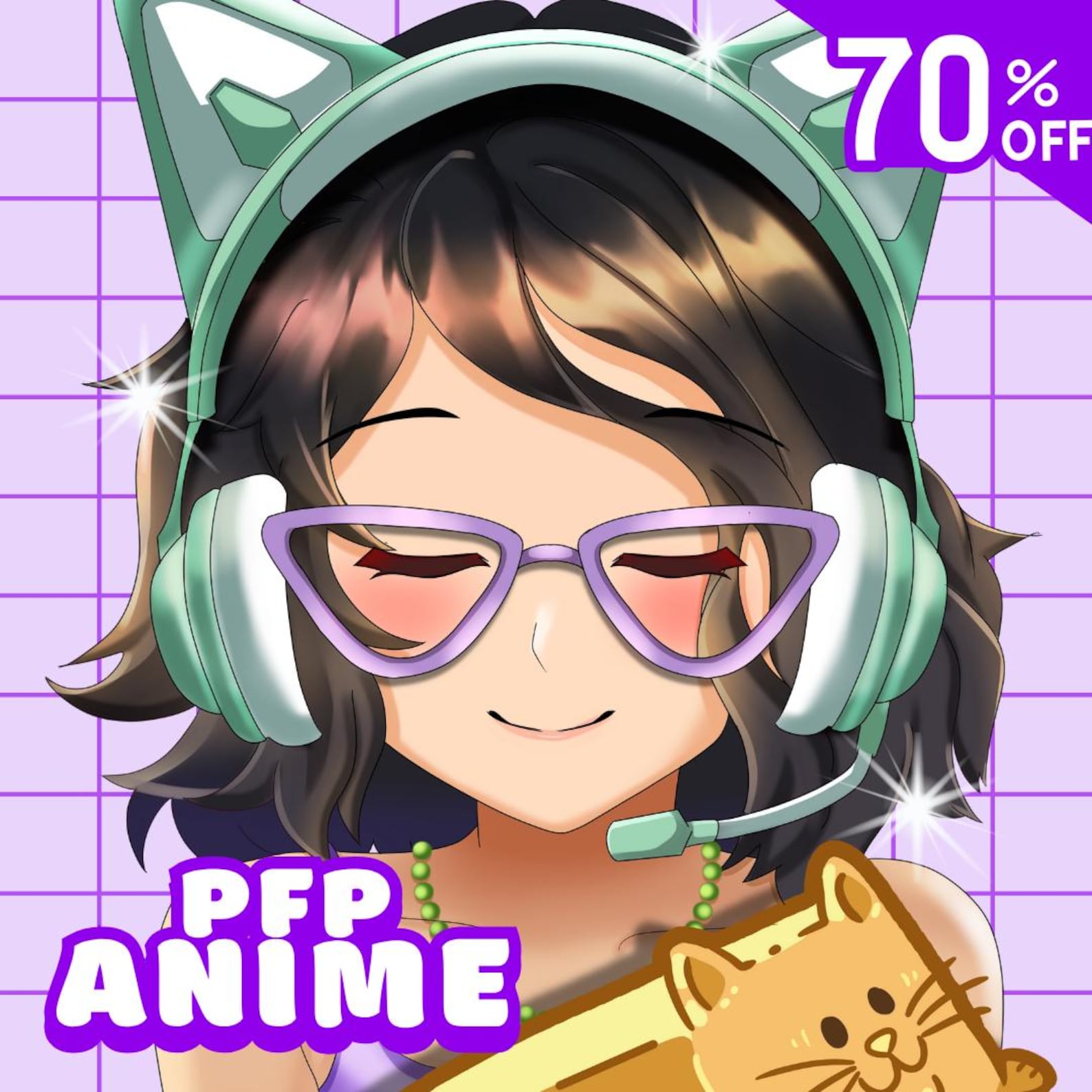 Custom Anime PFP Commission | Chibi Profile Picture | Vtuber, Discord ...