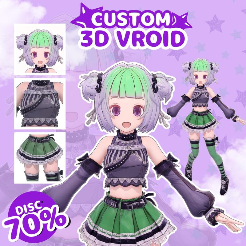 Vrchat Avatar 3d Model - Etsy