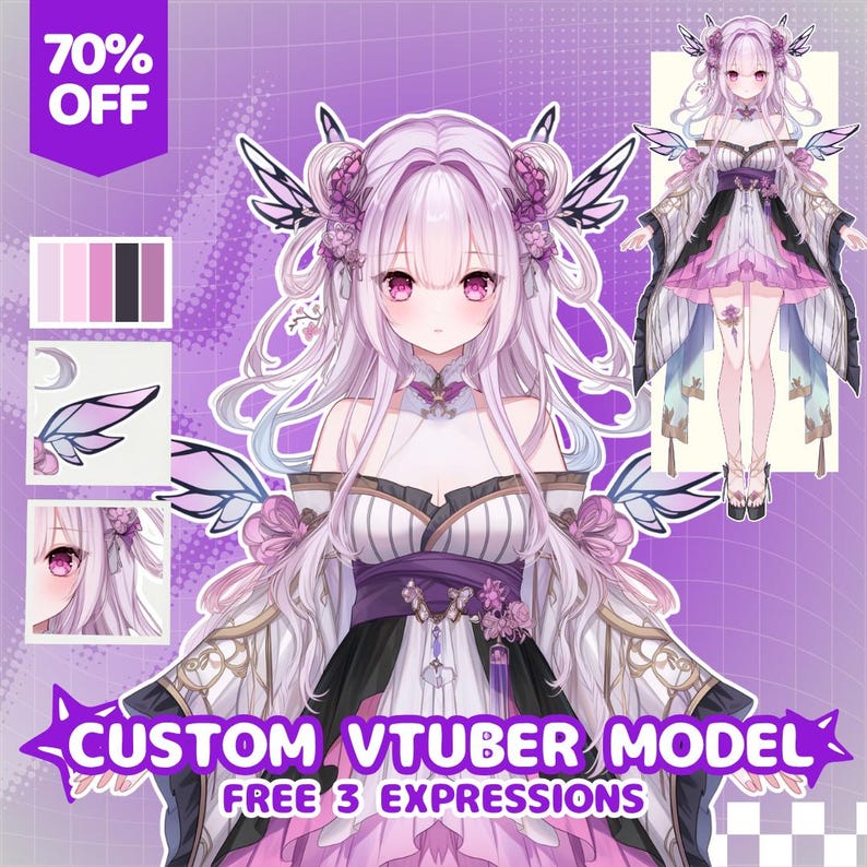 Vtuber Live2d Model, Custom Anime Avatar, Soft Style, Stream Avatar ...