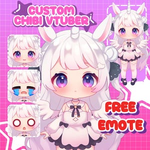 Custom Chibi Vtuber Model: Anime Art, Live2d Character Design - Etsy