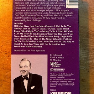 Bing Crosby Selection of VHS Movies - Etsy