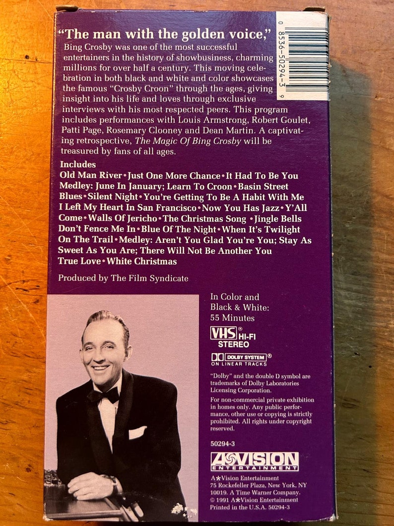 Bing Crosby Selection of VHS Movies - Etsy