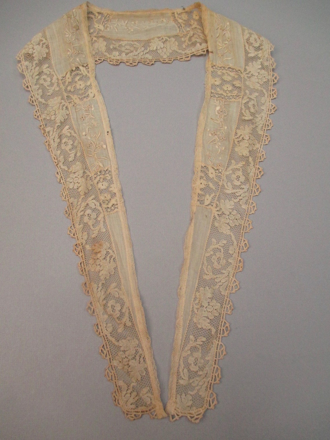 Antique Lace Collar Victorian Hand Embroidered Shawl Collar - Etsy