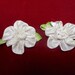 Antique White Silk Ribbon Rose Ribbon Art Rosettes 2 Pc - Etsy