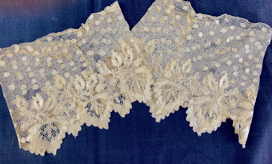 Antique Lace Cuffs Victorian Era Blonde Caen - Etsy