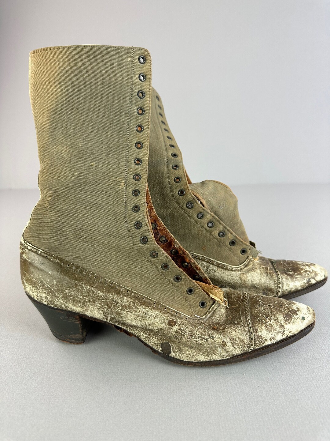 Antique Boots Victorian Edwardian Womans Leather Lace up Shoes - Etsy
