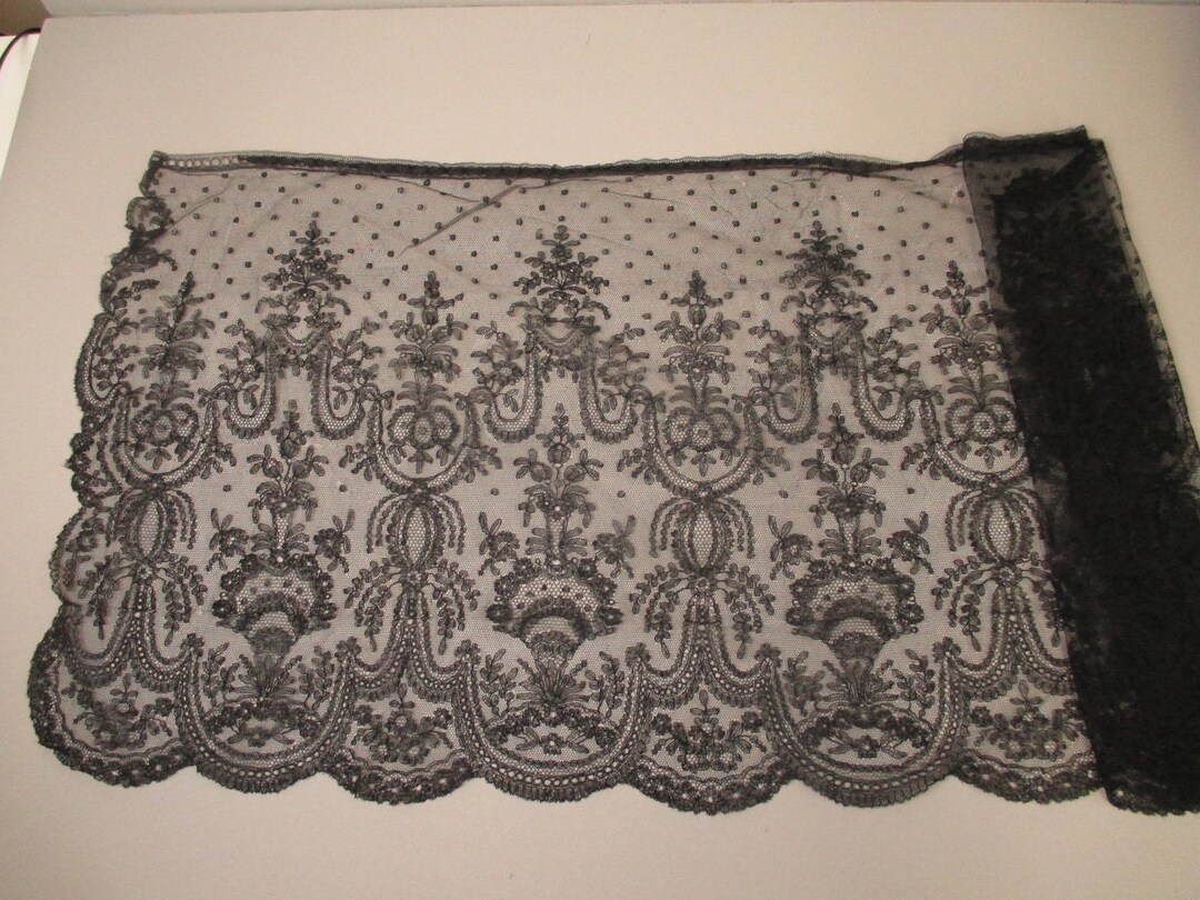 Antique Lace Trim 1900s Cotton Leavers - Etsy