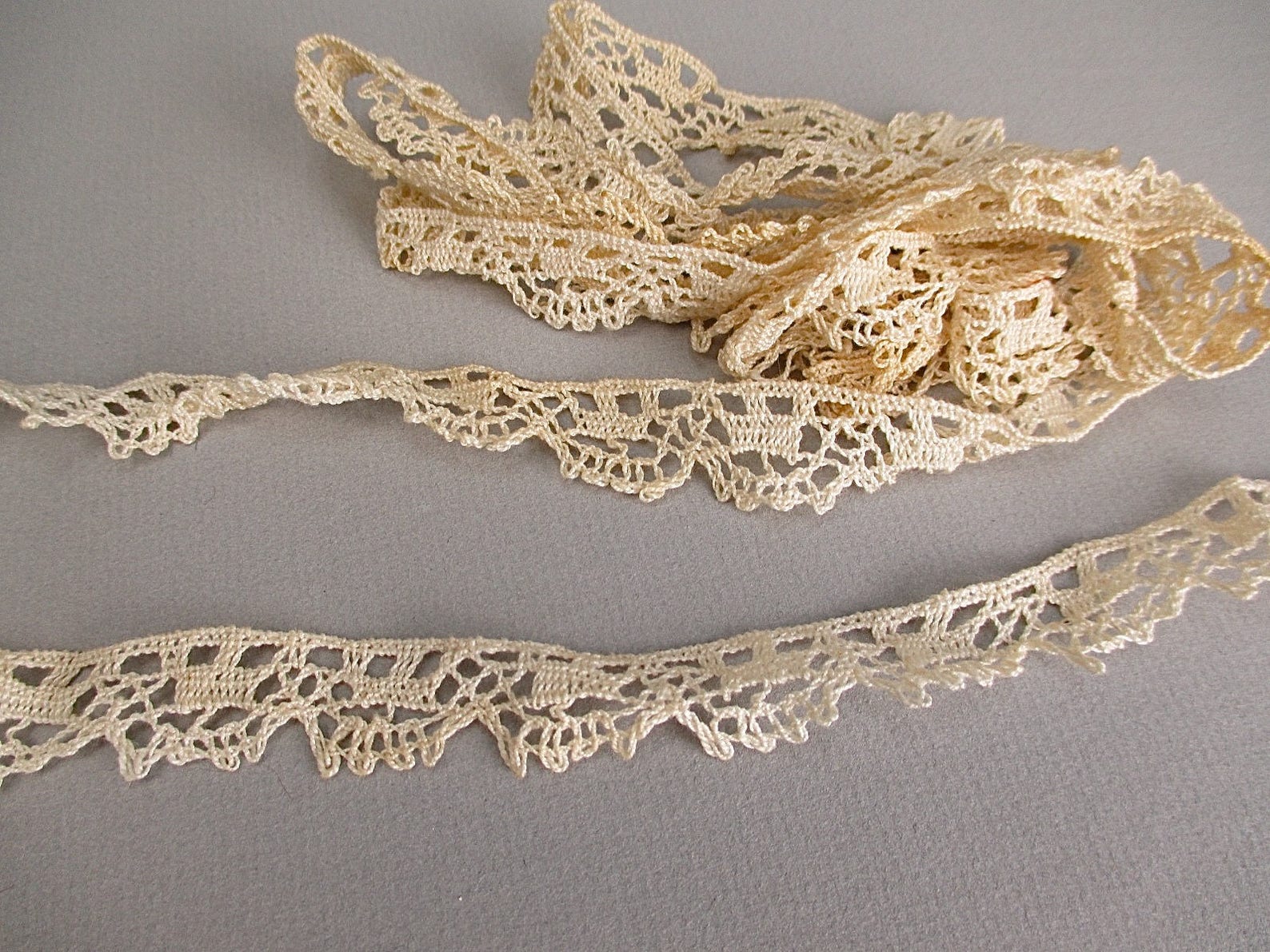 Antique Bobbin Lace Trim Beading Yardage Early 1900s - Etsy